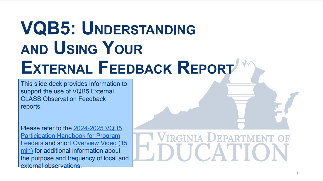 External CLASS® Observations in Virginia - Teachstone